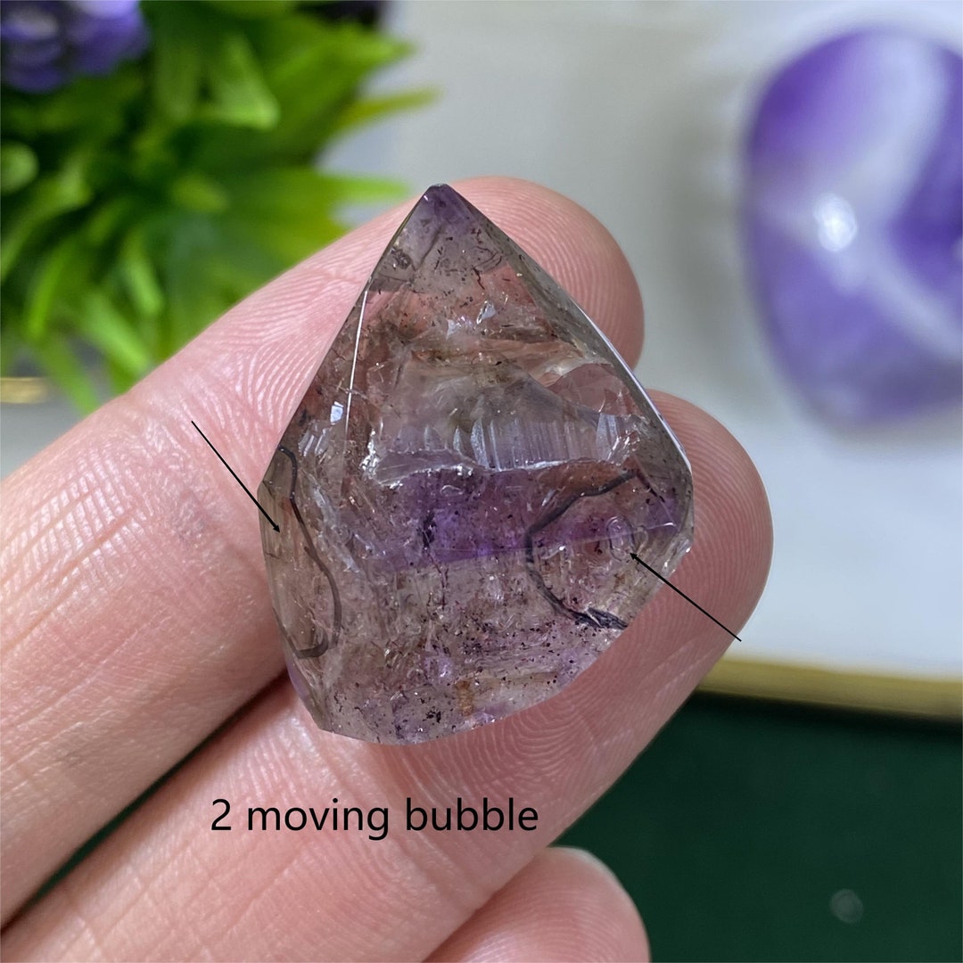 Natural Super Seven Quartz 2 Moving Bubblepolished Enhydro Super Seven ...