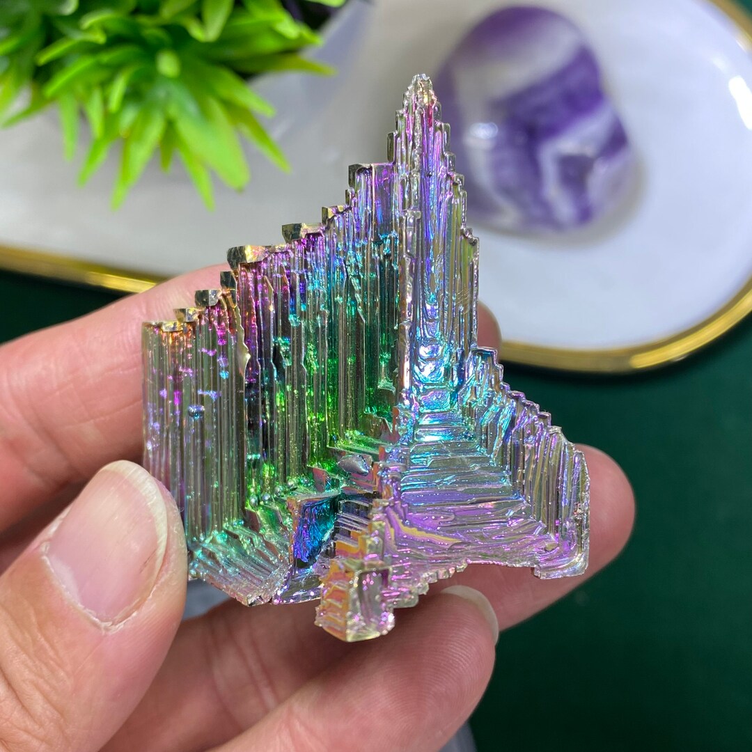 High Quality Bismuth Ore , Rainbow Bismuth Point , Raw Bismuth Specimen ...