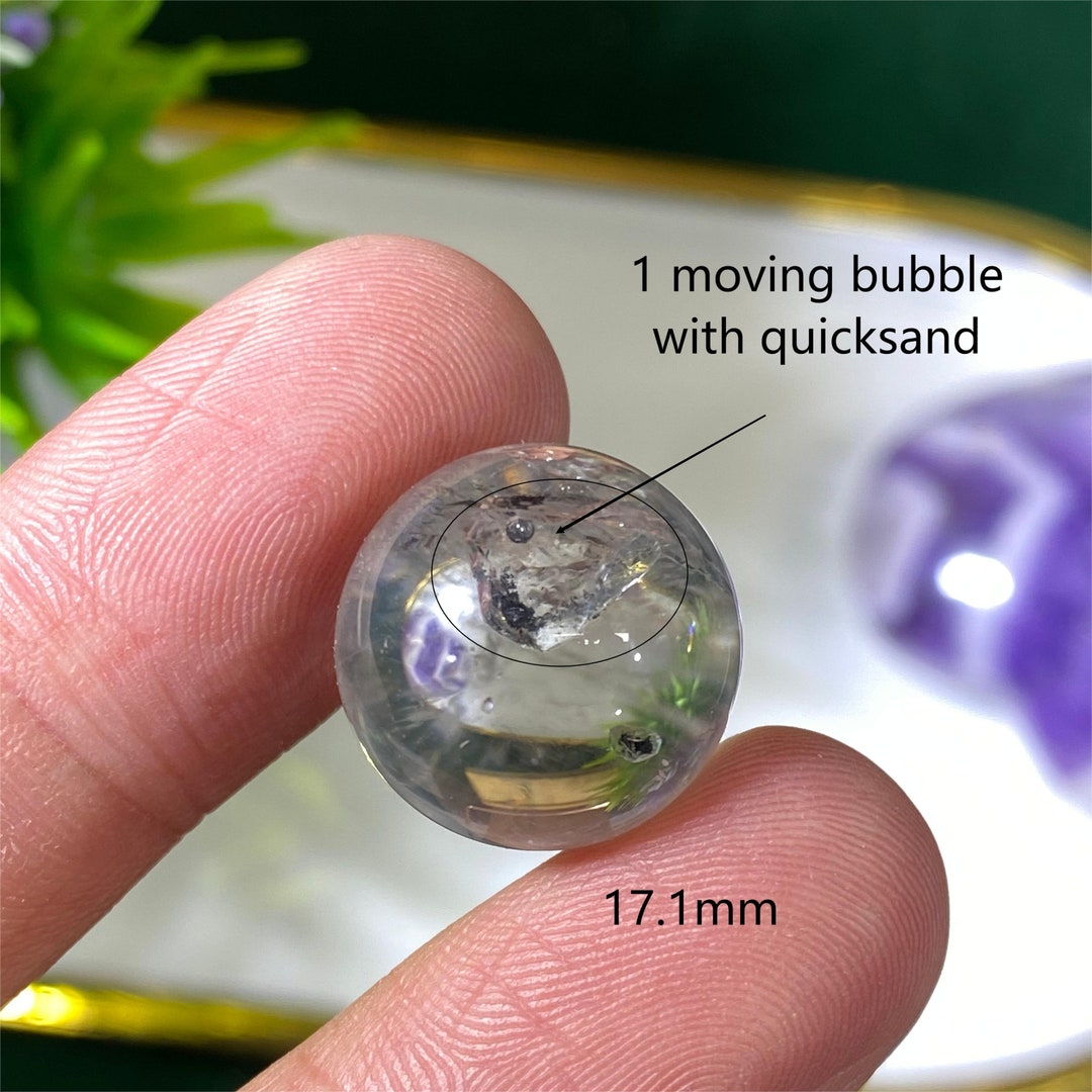 Enhydro Quartz Sphere 1 Moving Bubble With Quicksandenhydro Herkimer ...