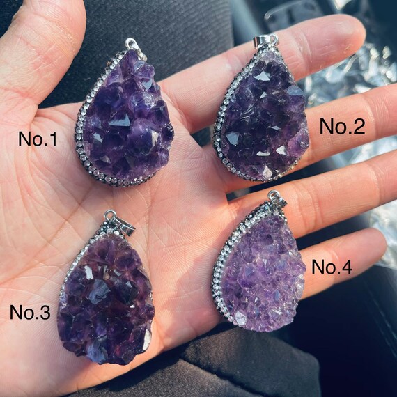 Amethyst cluster pendant store