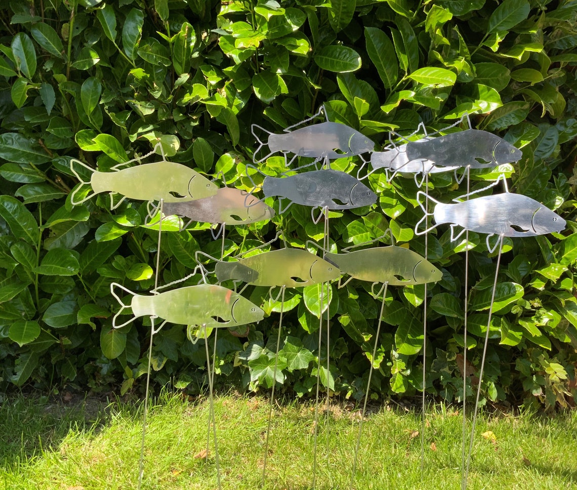 Metal Carp Garden Ornament - Etsy