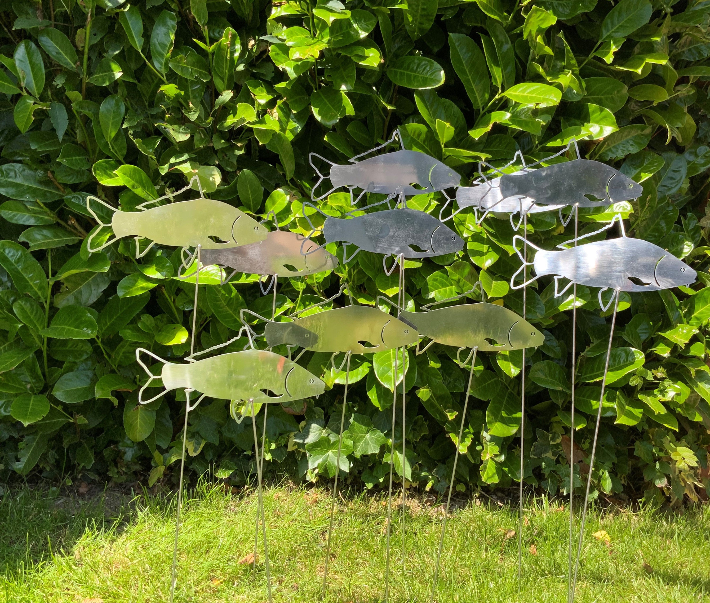 Metal Carp Garden Ornament - Etsy