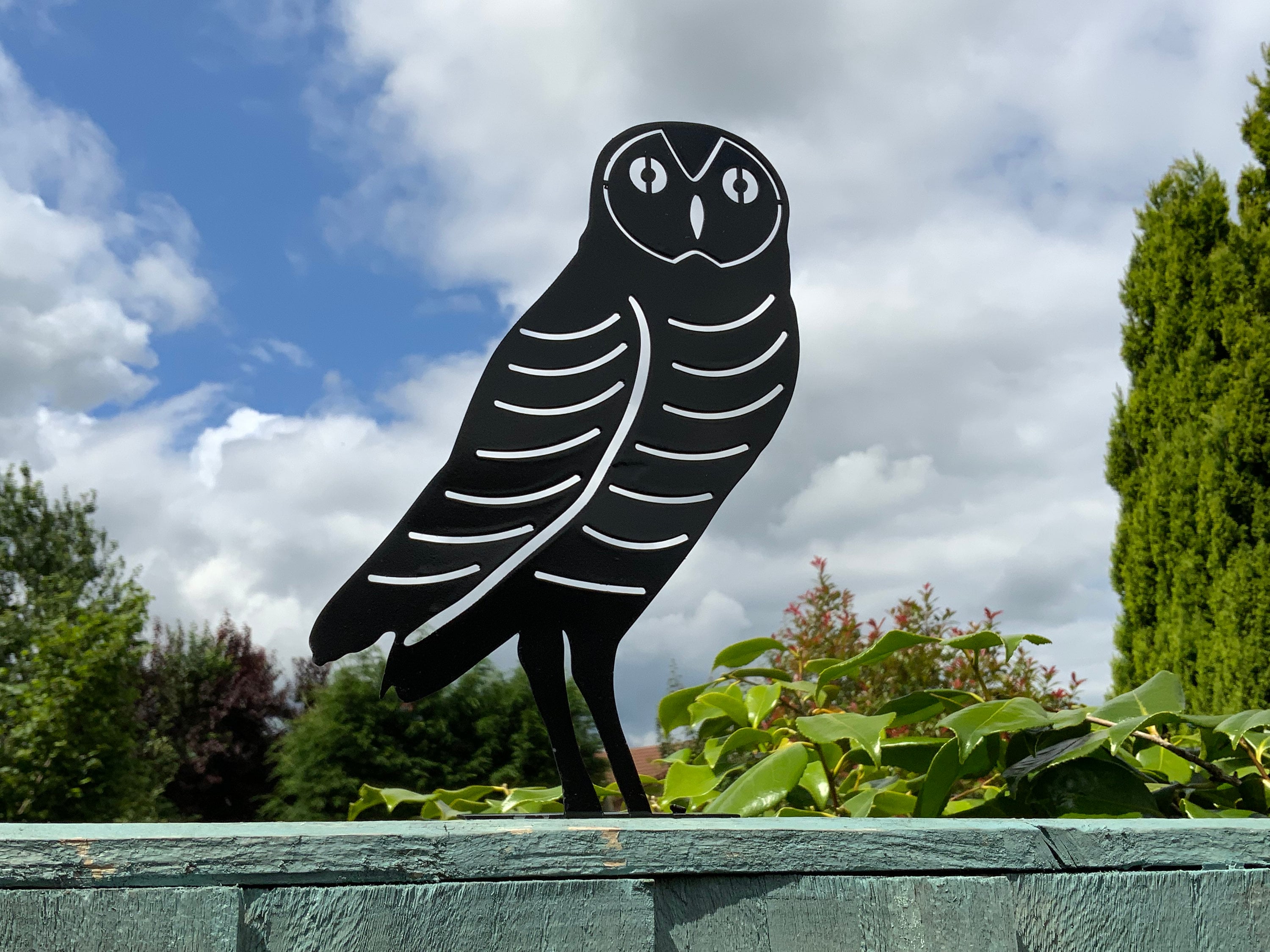 Metal Owl Fence Topper Garden Ornament - Etsy UK