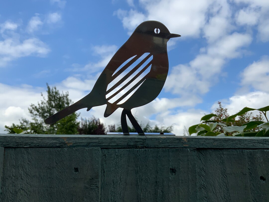 Red Robin Fence Topper Garden Ornament - Etsy