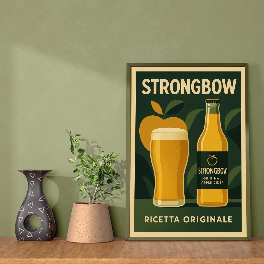 Strongbow Cider Poster - Modern Wall Art - Strongbow Cider Print - Beer ...