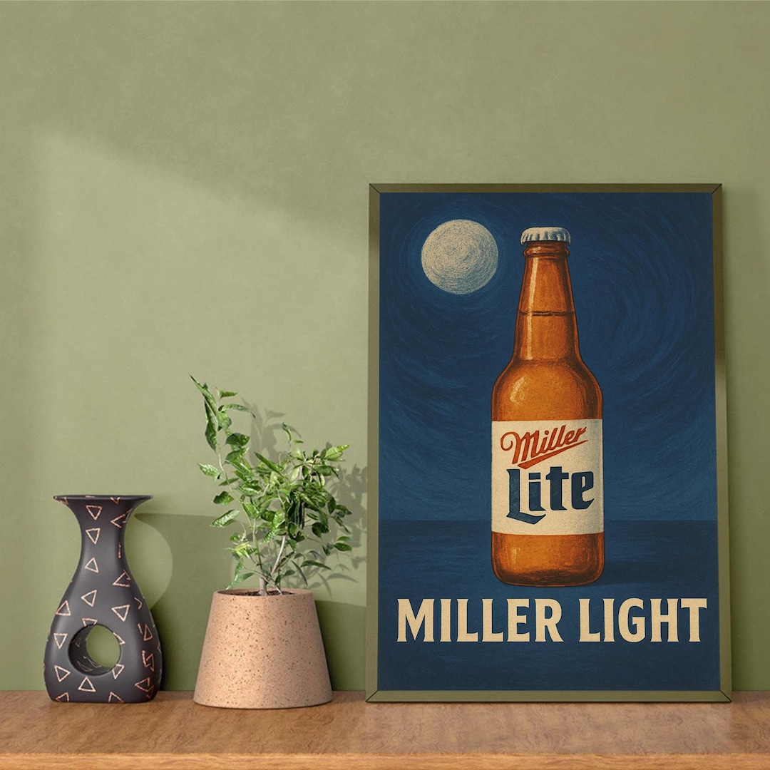 Miller Lite Poster - Modern Wall Art - Miller Lite Print - Beer Poster ...