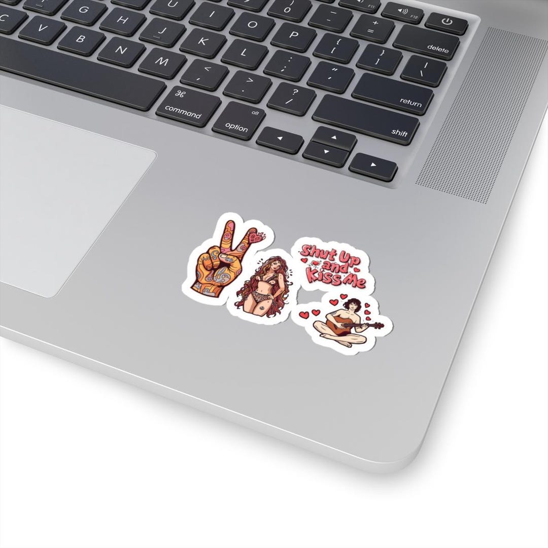Shut up and Kiss Me Sticker Set | Kiss-cut Stickers - Etsy