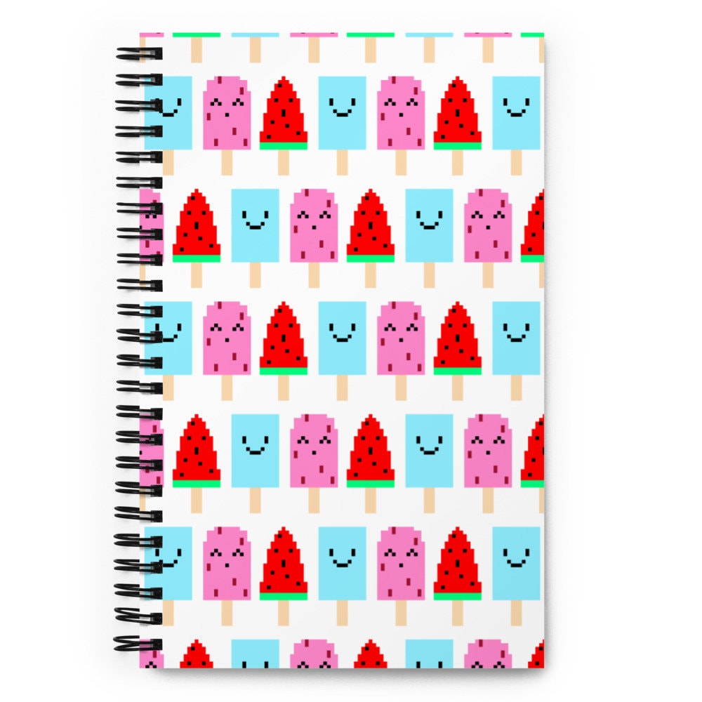 8-bit Pixel Japanese Conbini Ice Popsicle Spiral Notebook - Etsy