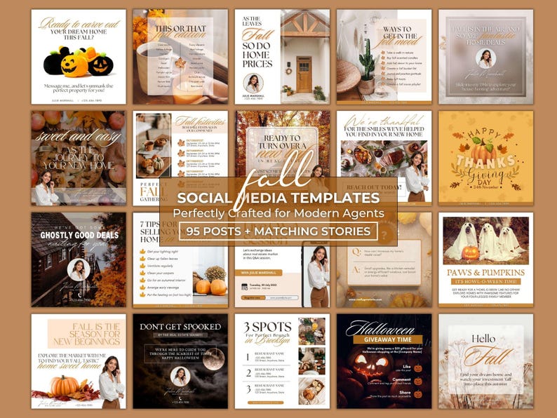 Fall Real Estate Marketing, Realestate Social Media Posts for Fall ...