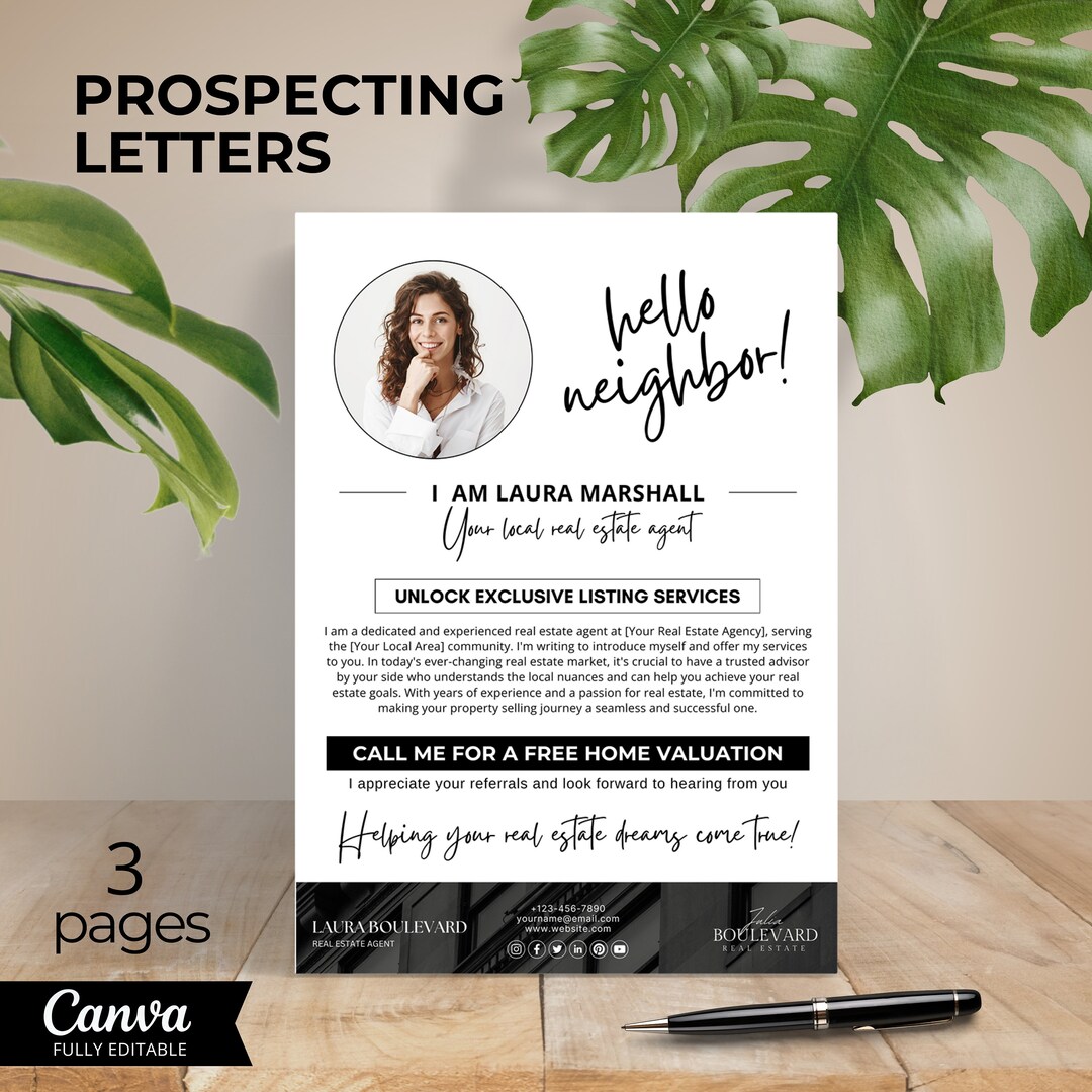 Realtor Letter to Seller, Prospecting Letter, Real Estate Marketing ...