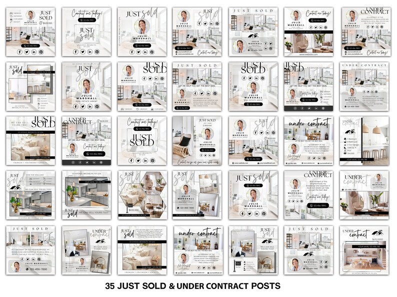 IG Template Real Estate, IG Post Real Estate, Realtor Instagram Posts ...