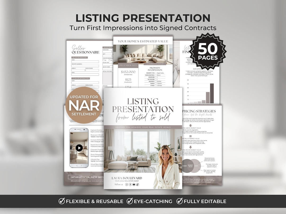 Real Estate Listing Presentation Template, Pre Listing Presentation ...