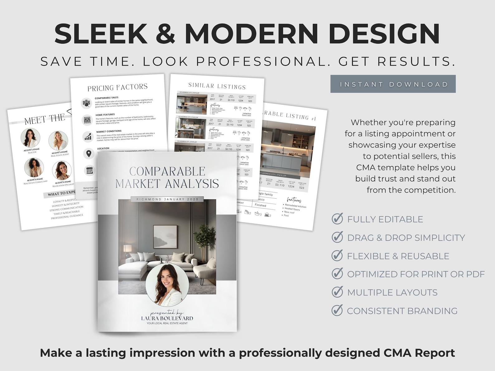 CMA Real Estate, CMA Template, CMA Packet, Listing Presentation, Real ...