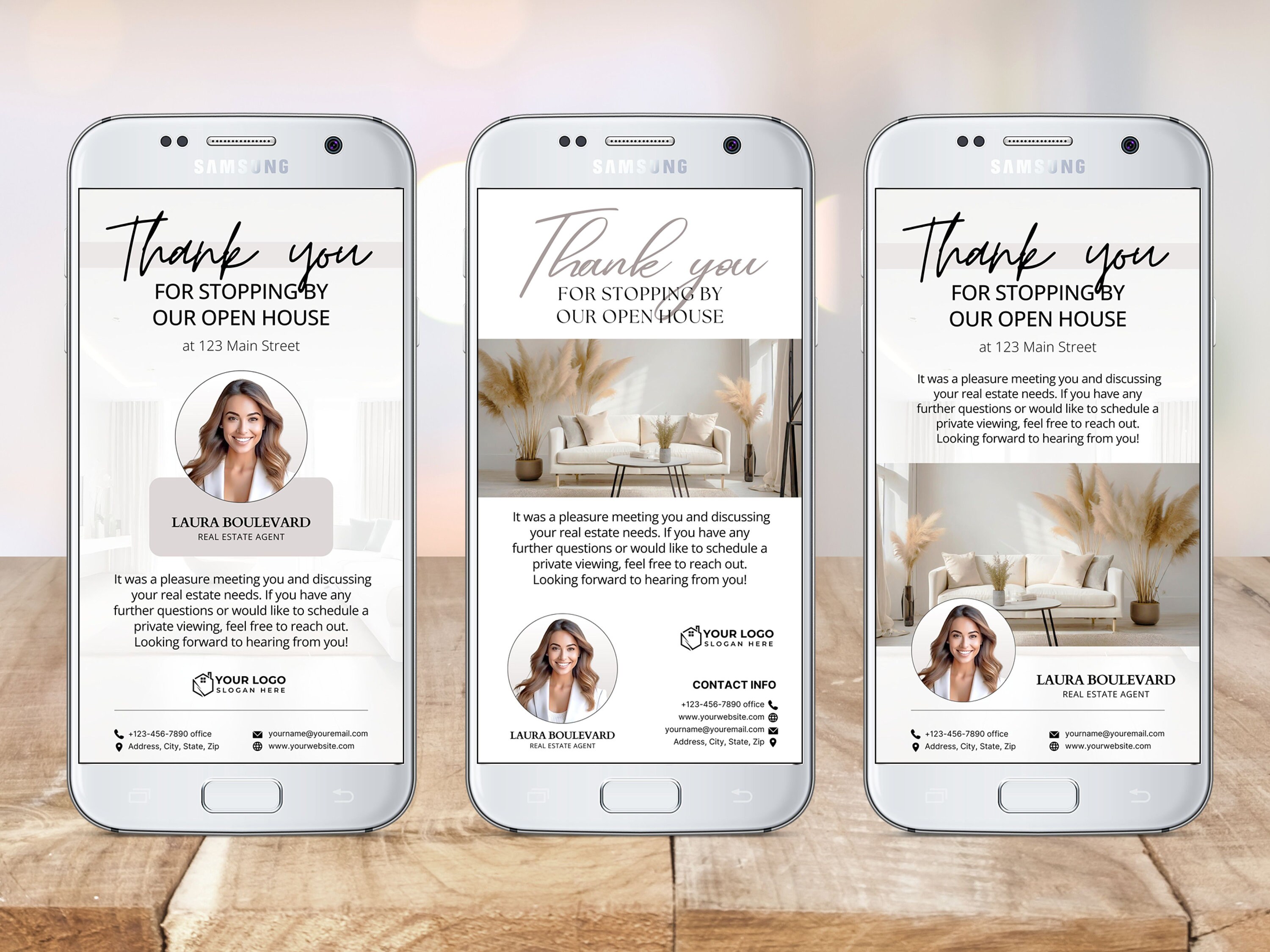 Textable Open House Thank You Card, Open House Follow Up, Open House ...