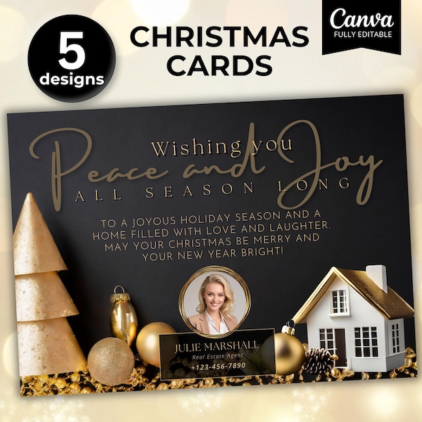 Realtor Christmas Cards - Etsy