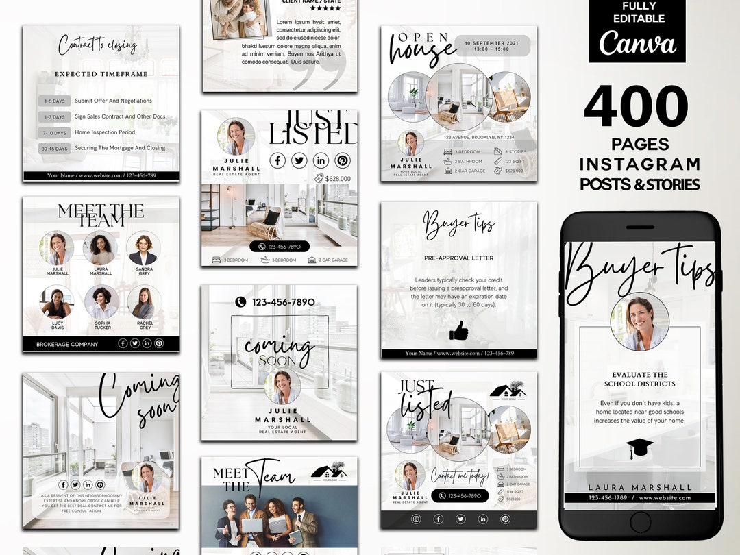 IG Template Real Estate, IG Post Real Estate, Realtor Instagram Posts ...