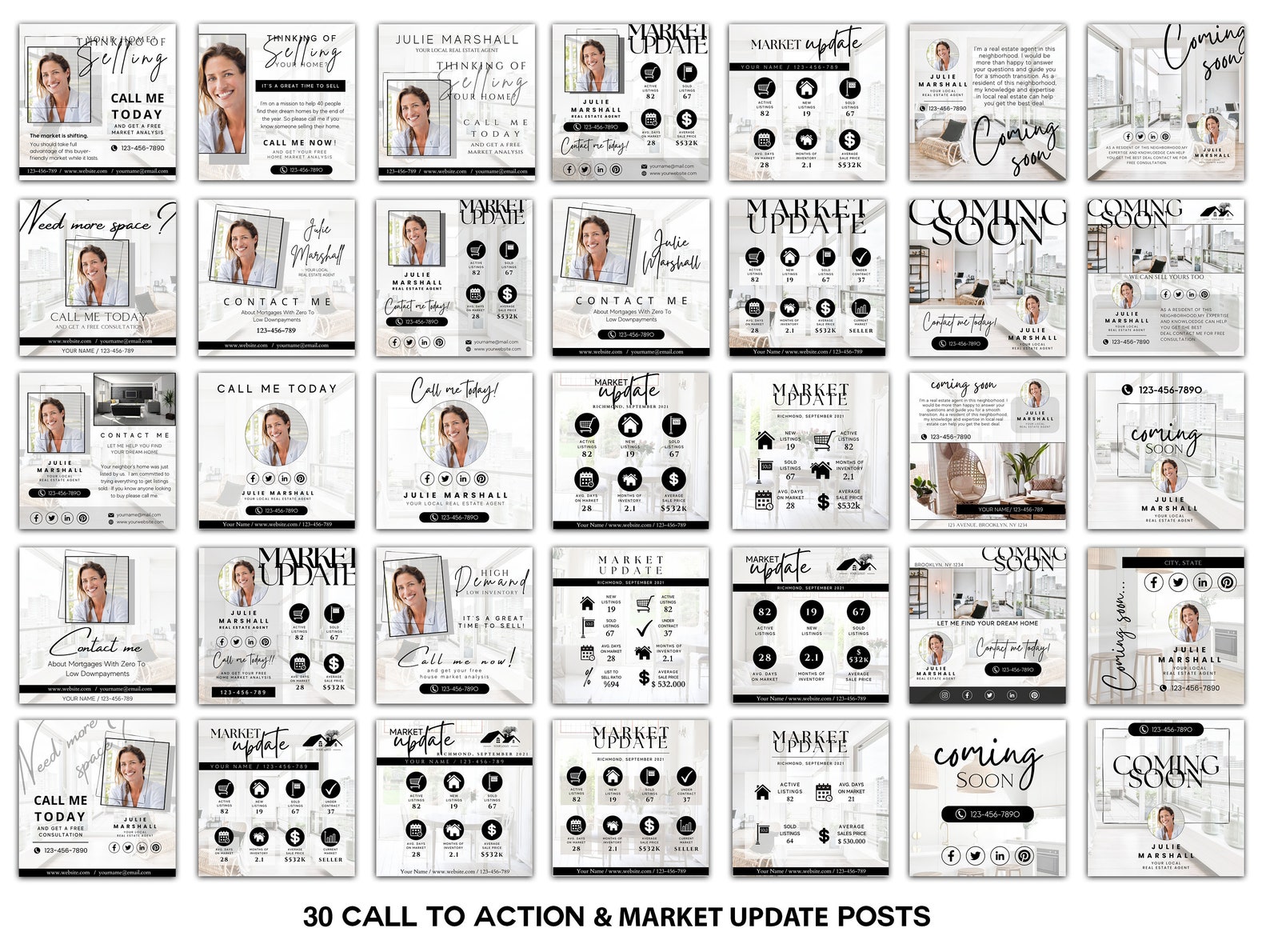 IG Template Real Estate, IG Post Real Estate, Realtor Instagram Posts ...