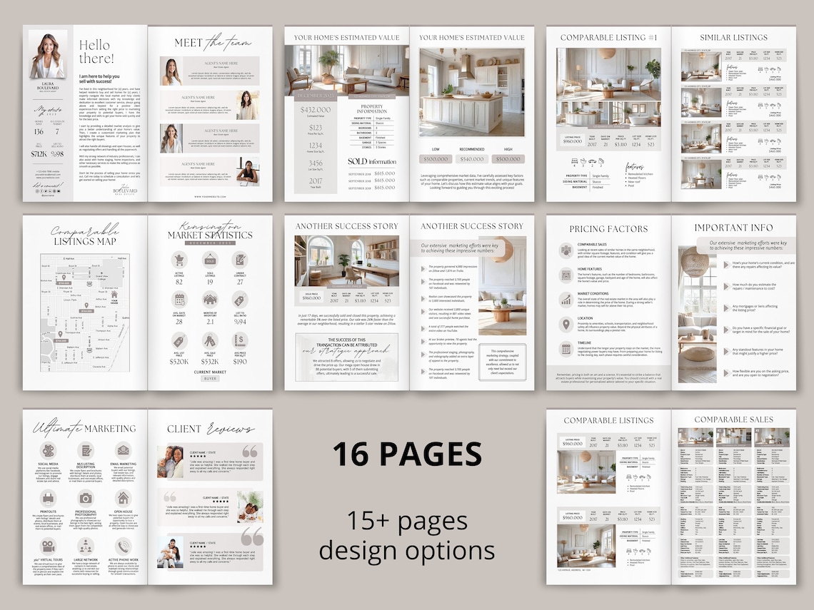 CMA Real Estate, CMA Template, Home Equity Report, CMA Packet, Listing ...