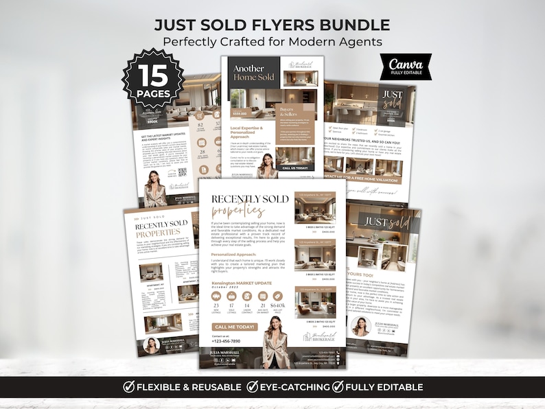 Recently Sold Real Estate Flyer, Just Sold Flyer Template Canva ...
