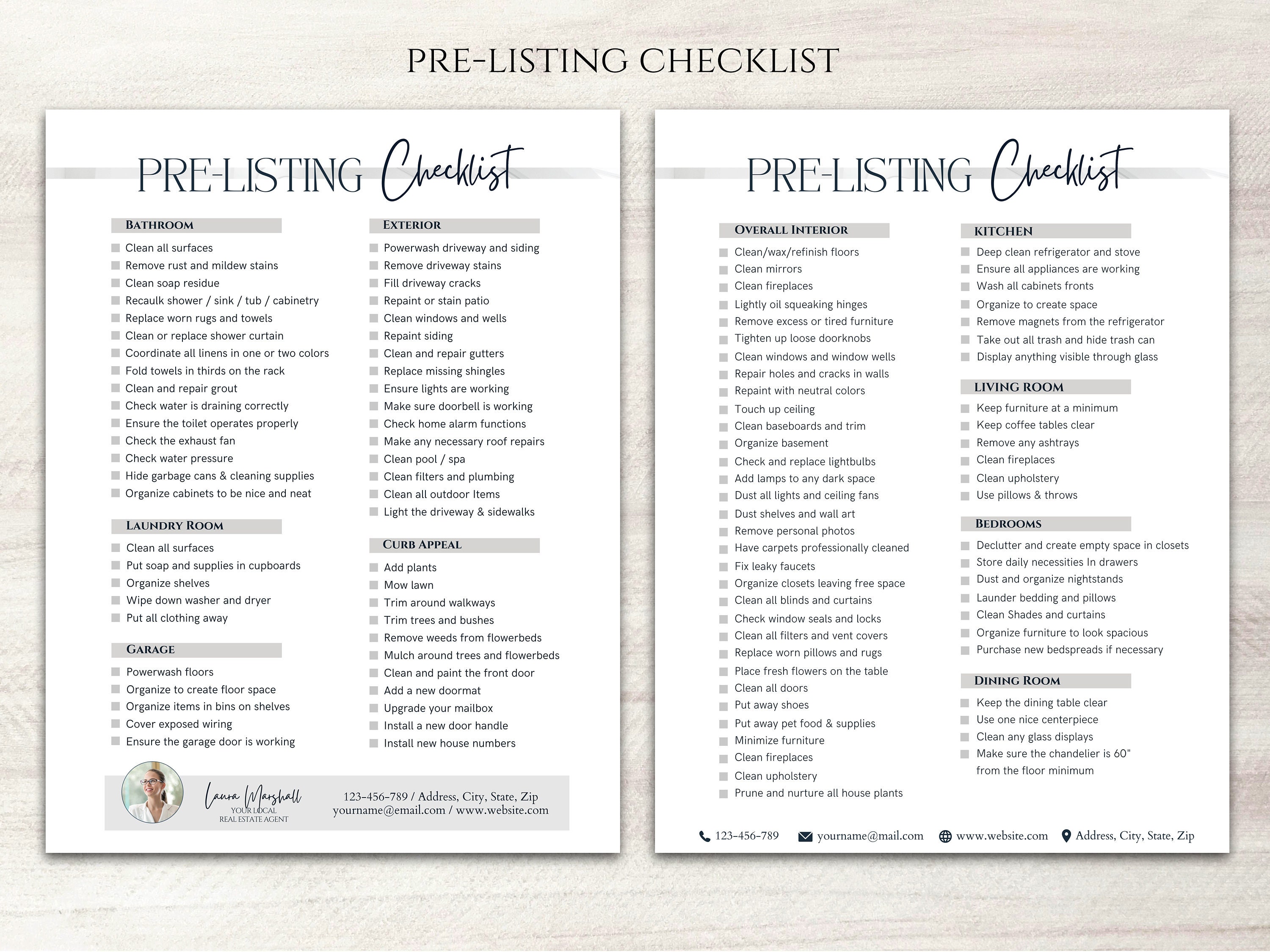 Real Estate Checklist Bundle Home Seller Checklist Realtor - Etsy