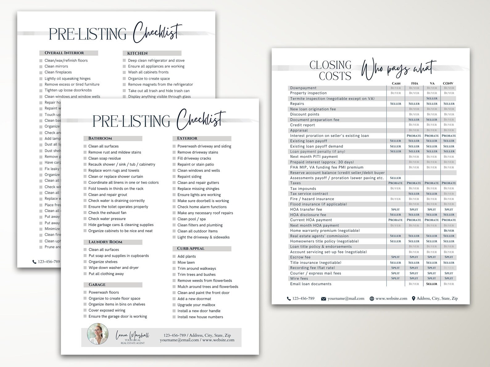 Real Estate Checklist Bundle Seller Buyer Checklist Realtor - Etsy