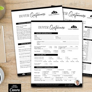 Buyer & Seller Questionnaire, Seller, Buyer Consultation Questionnaire ...