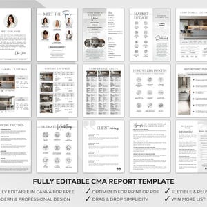 CMA Real Estate, CMA Template, CMA Packet, Listing Presentation, Real ...