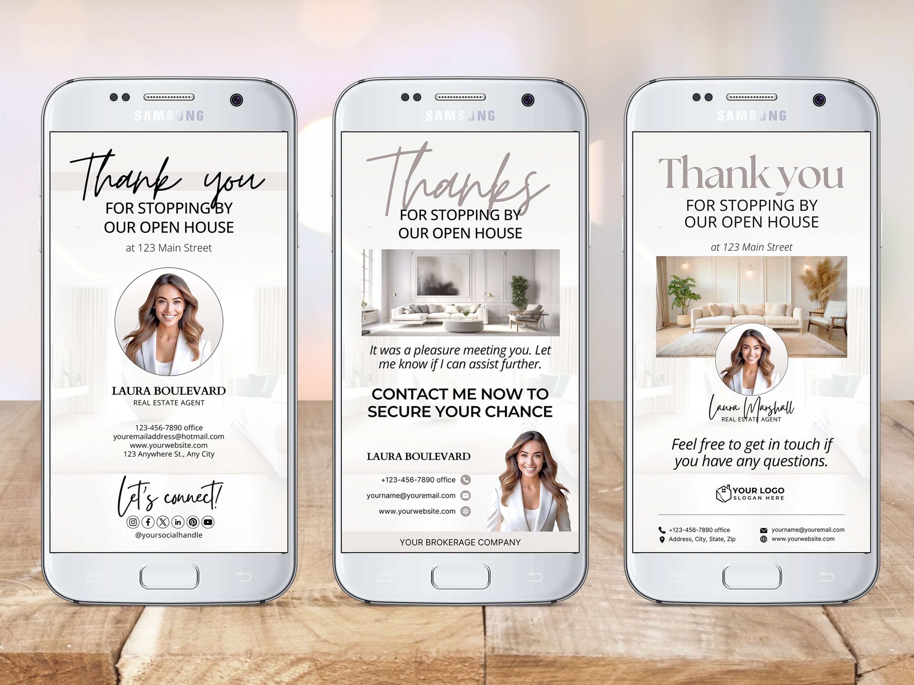 Textable Open House Thank You Card, Open House Follow Up, Open House ...