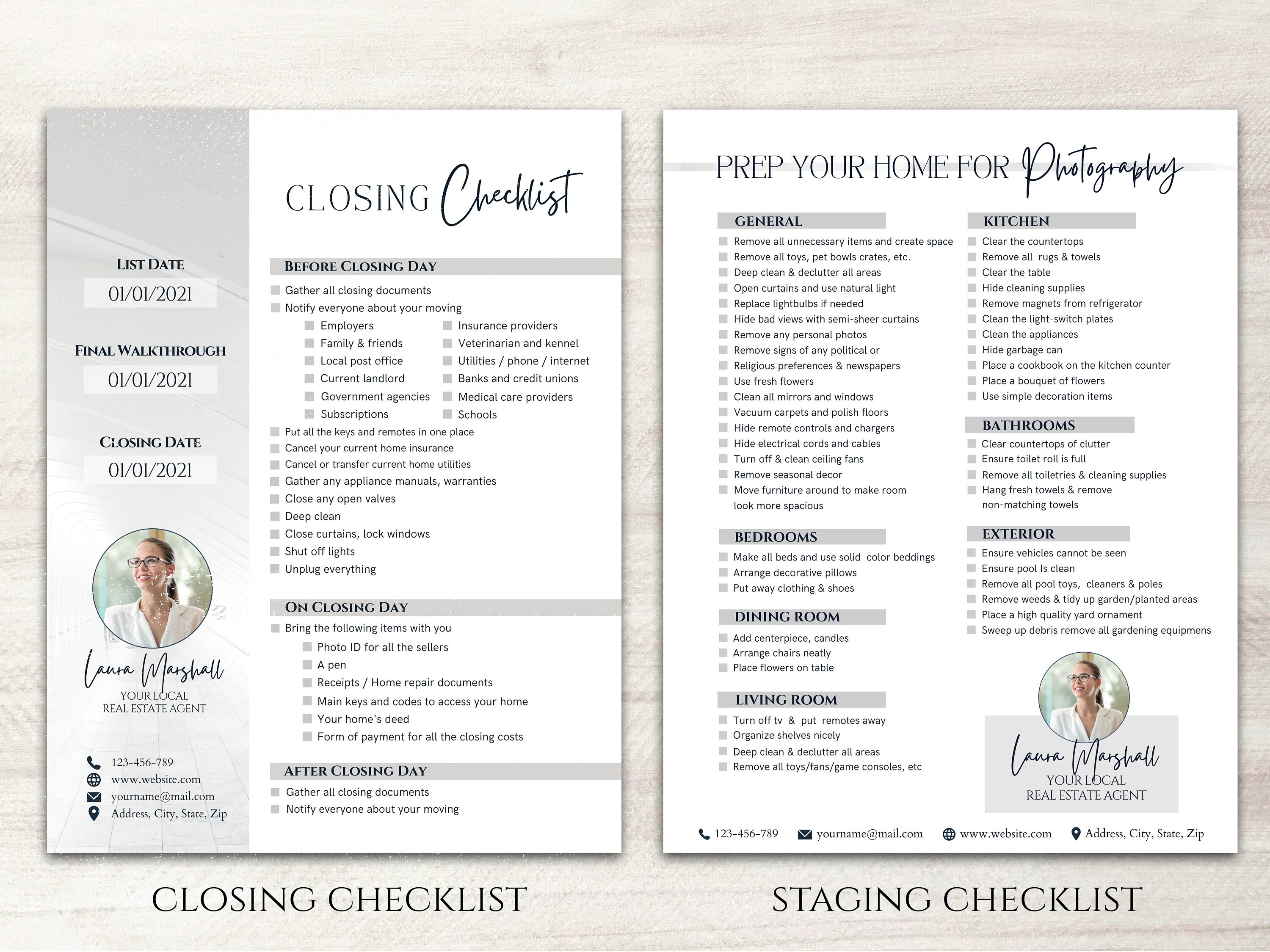 Real Estate Checklist Bundle Home Seller Checklist Realtor - Etsy
