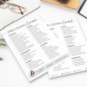 Pre-listing Checklist, Home Seller Checklist, Real Estate Prelisting ...