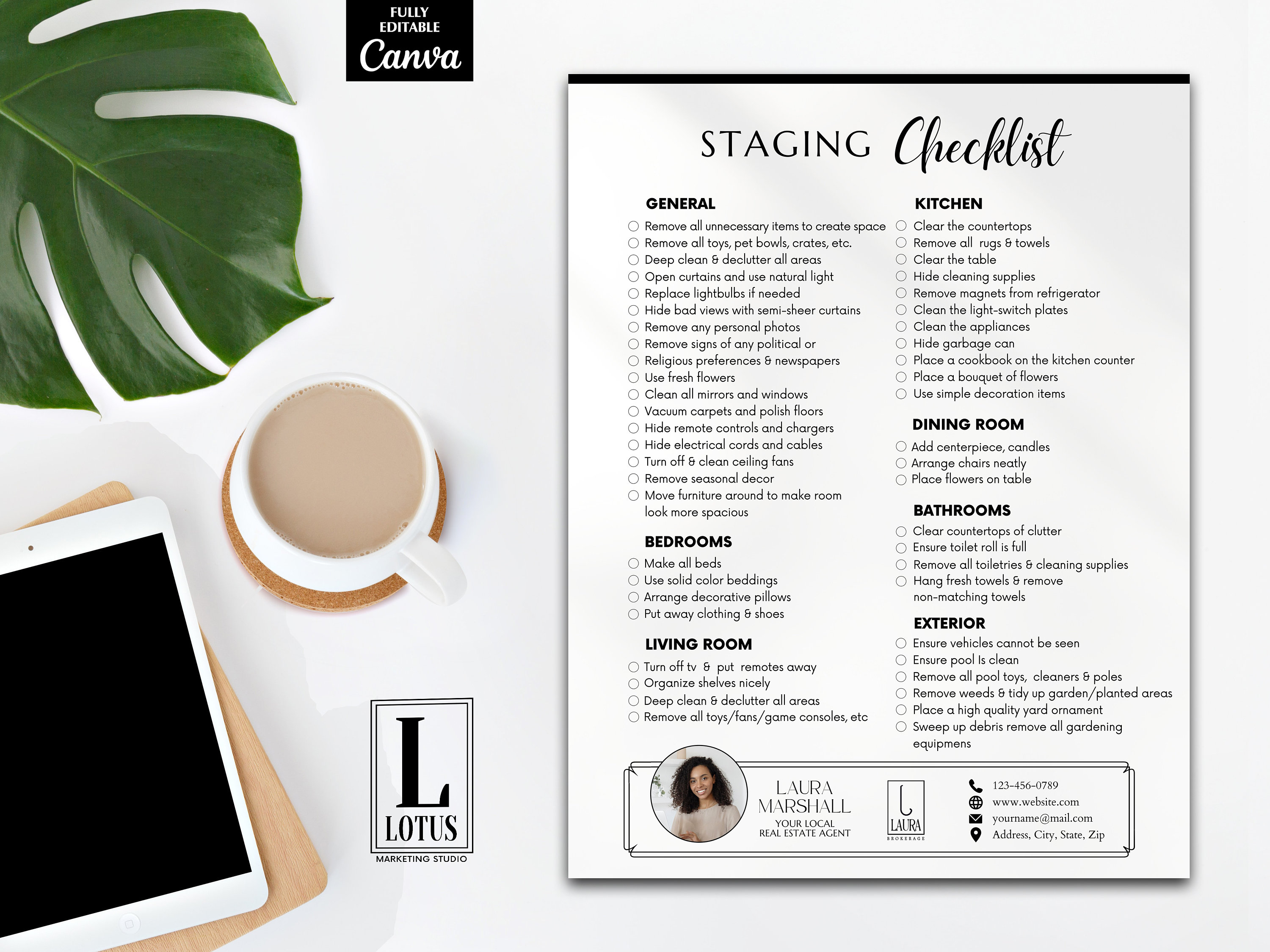 Staging Checklist Home Seller Checklist Real Estate - Etsy