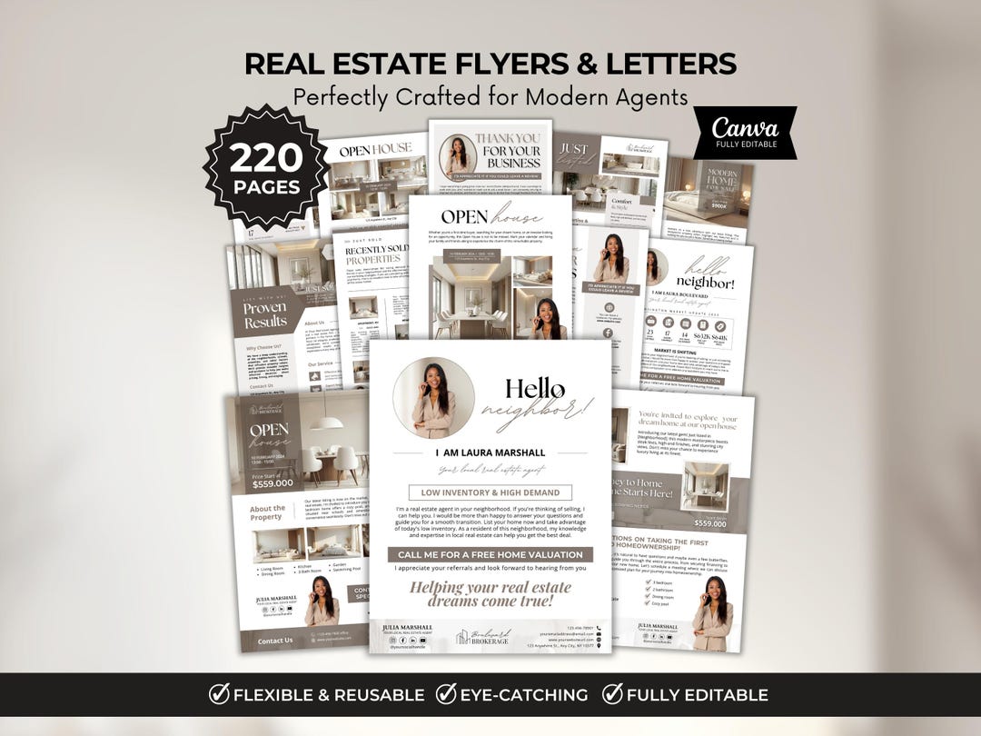 Real Estate Prospecting Letter Templates Bundle, Realtor Marketing ...