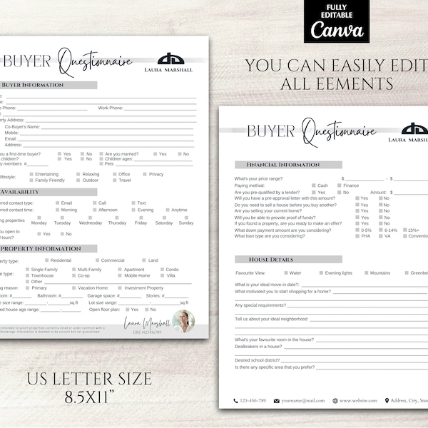 Buyer Lead Sheet Real Estate - Etsy