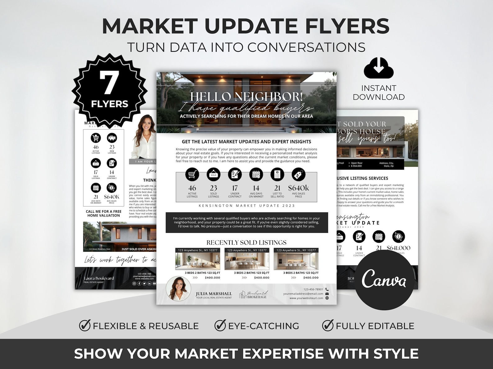 Real Estate Market Update Flyer Template, Just Sold Flyer, I Sold Your ...