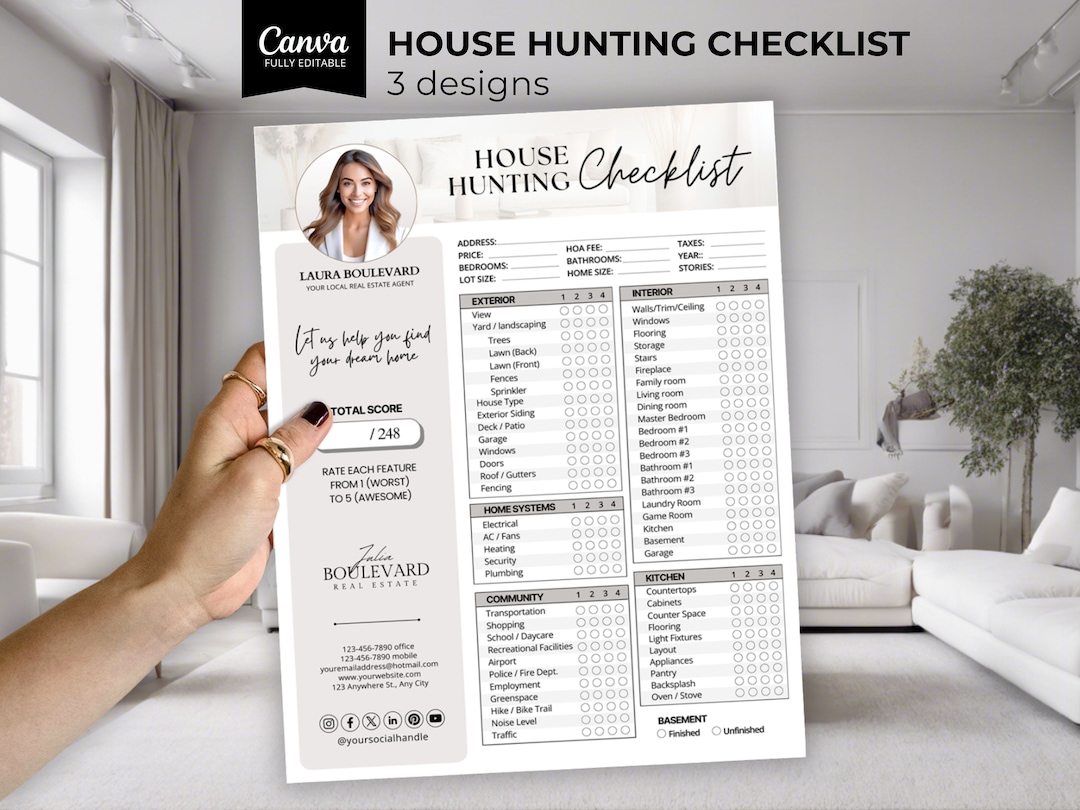 House Hunting Checklist, Home Buyer Checklist, Home Hunting, Home Buyer ...
