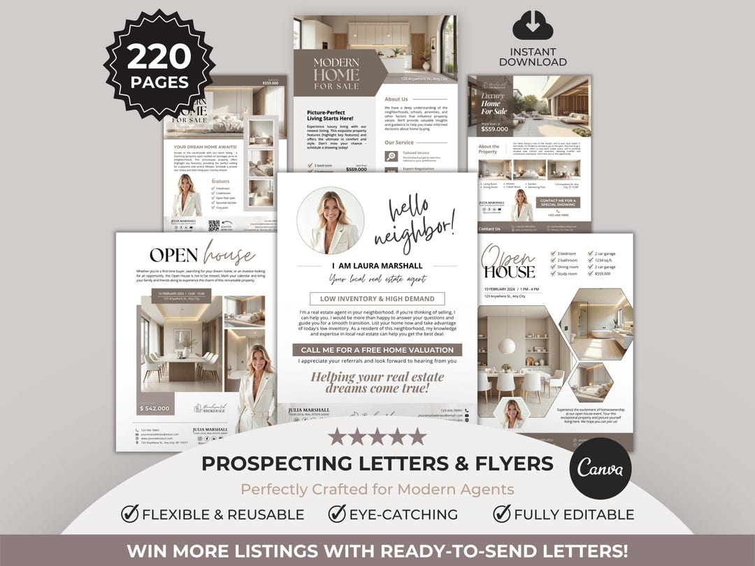 Real Estate Letters, Realtor Prospecting Letter Template, Farming ...