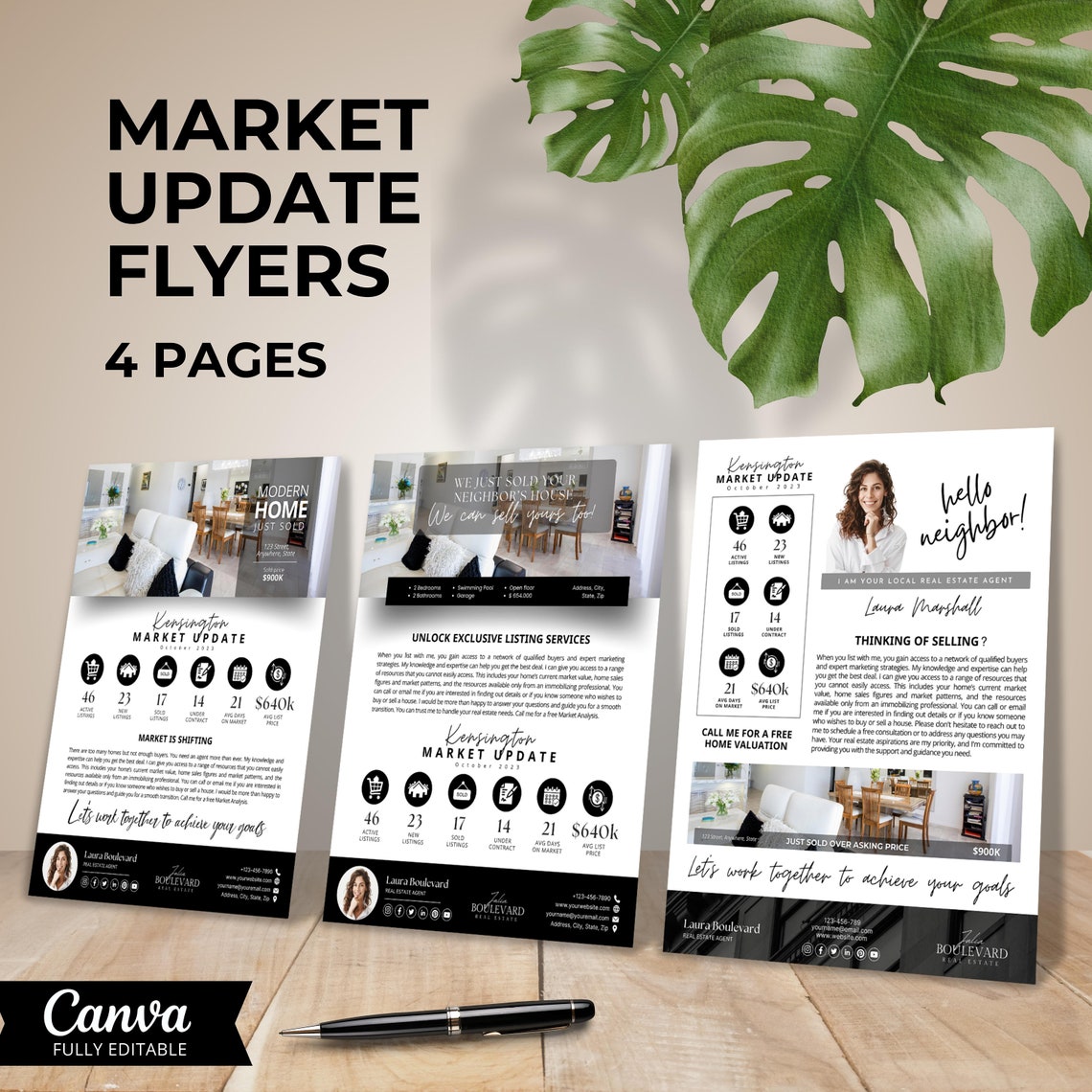 Market Update Flyer, Real Estate Lead Letter, Just Sold Flyer Template ...