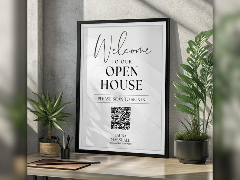 Open House Sign in Sheet Modern Template, Feedback Form, Welcome Sign ...