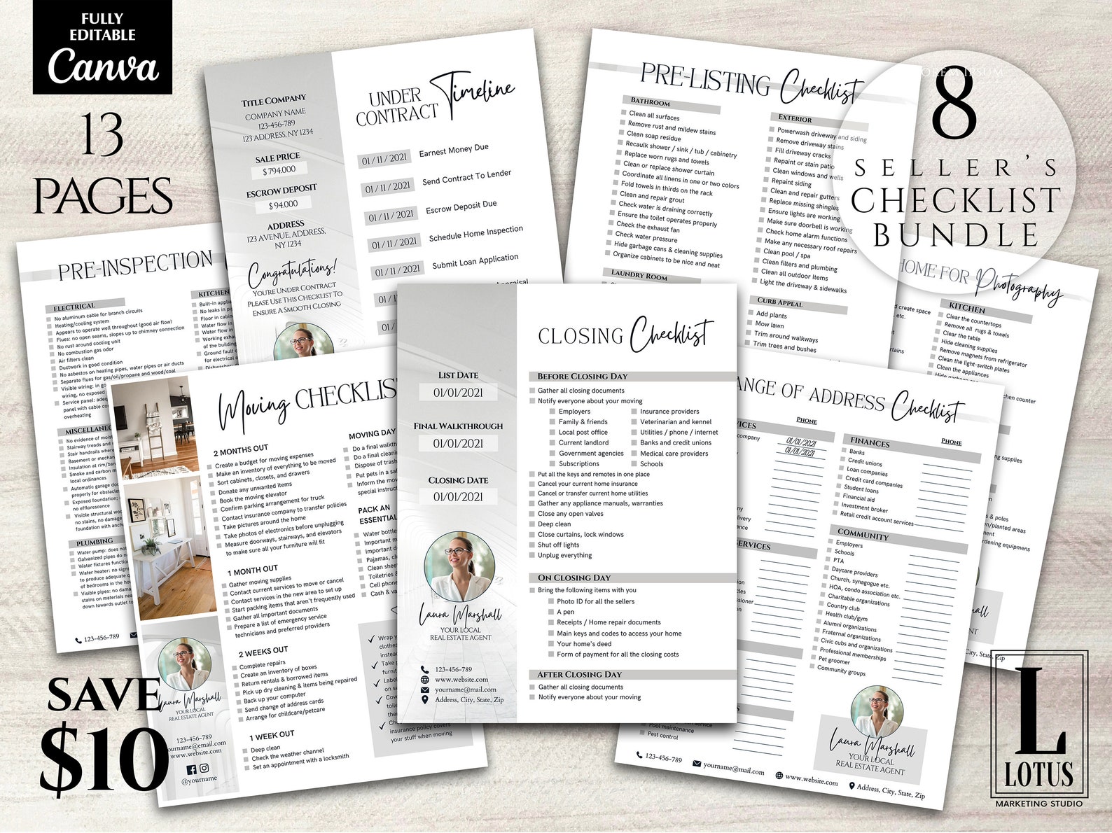 Real Estate Checklist Bundle Home Seller Checklist Realtor - Etsy