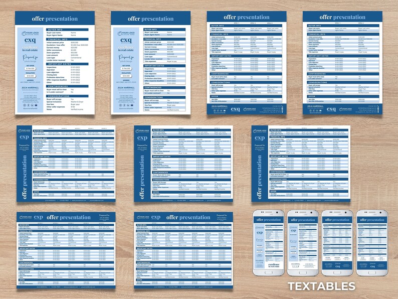 Real Estate Checklist Bundle, Navy Blue Real Estate Templates, Seller ...