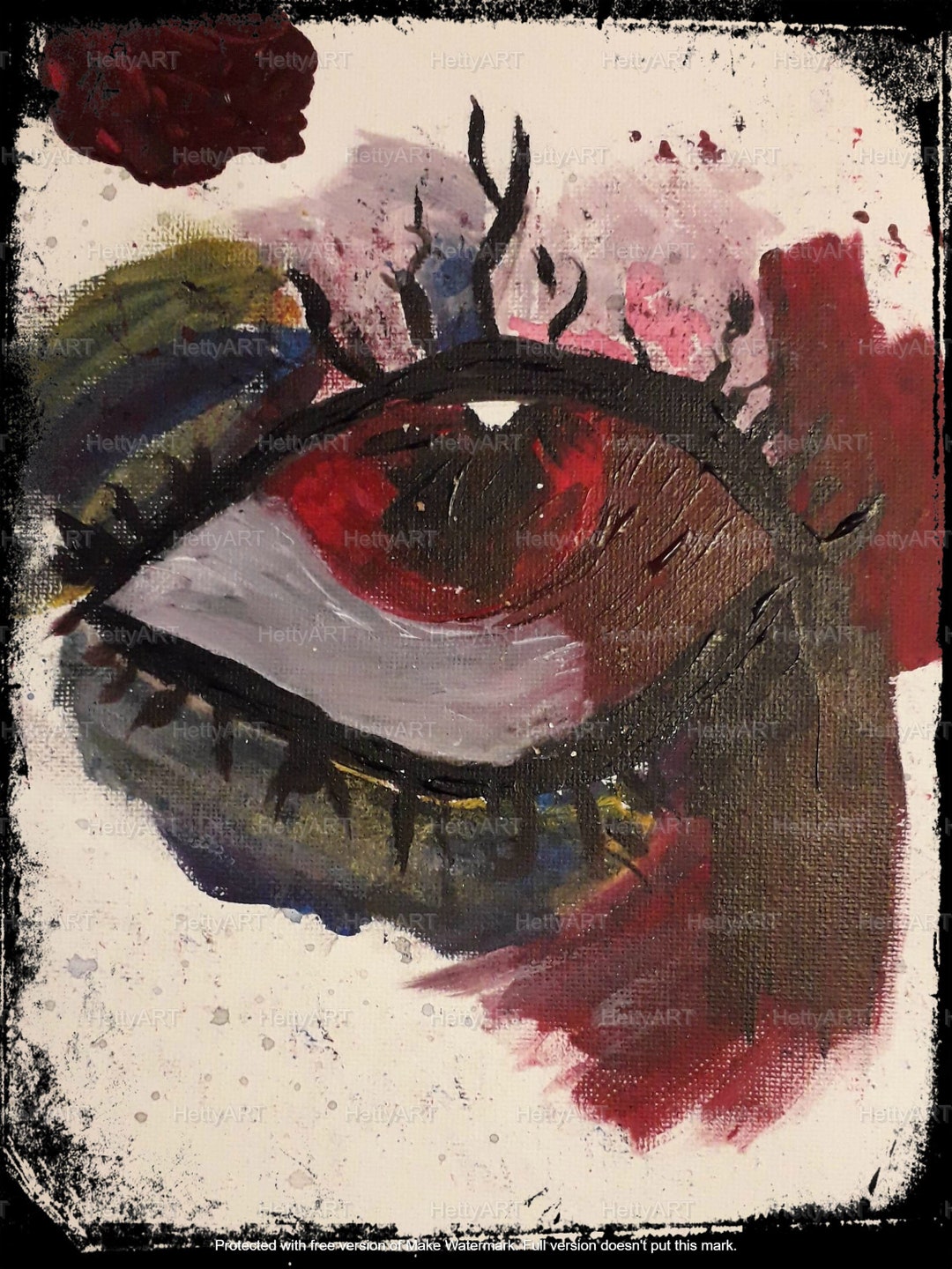 Grunge Eye Art Print, Grunge Decor, Grunge Wall Art, Dark Art ...