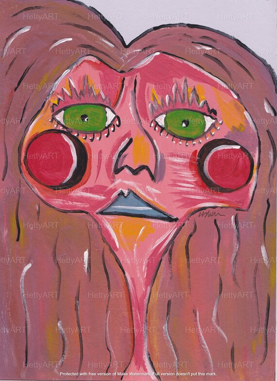 Grunge Self Portrait Art Print Grunge Decor Grunge Wall Art | Etsy