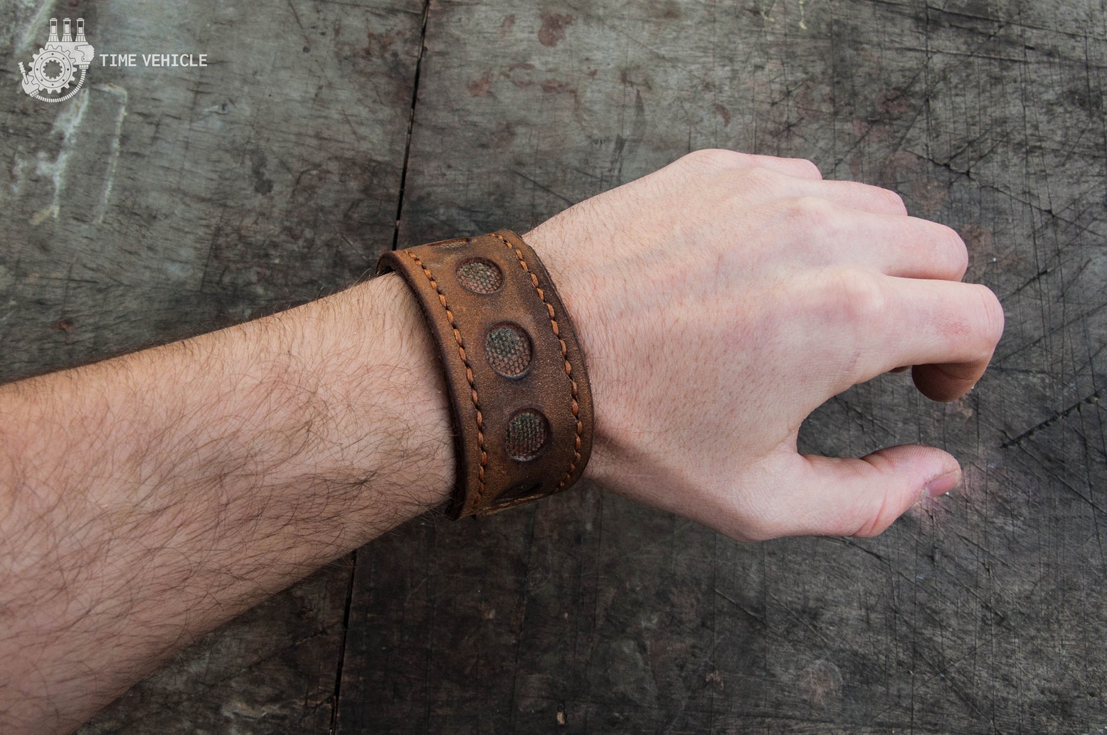 Leather Ethnic Bracelet - Post Apocalyptic Wristlet - Wasteland ...