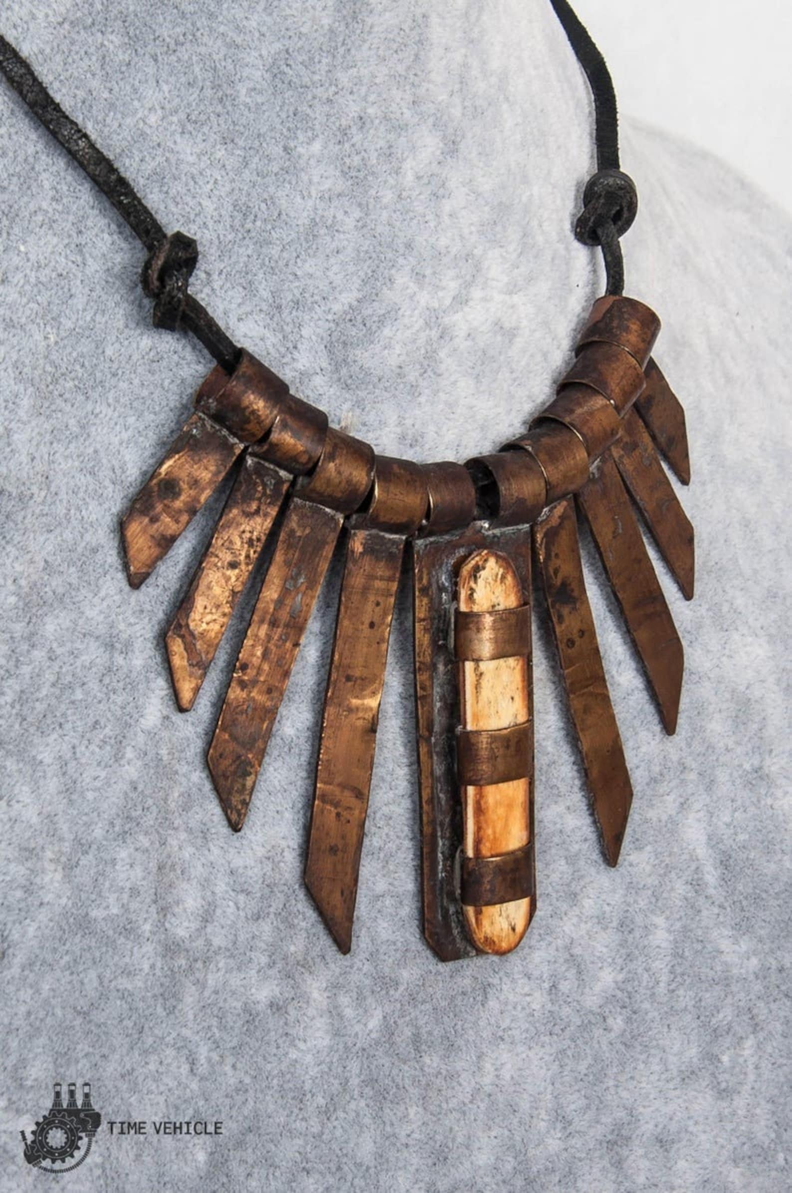Brass Ethnic Necklace - Post Apocalyptic Jewellery - Fallout Jewelry ...