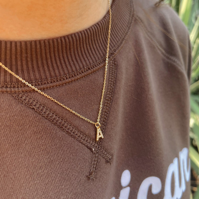 Initial Necklace Unisex Initial Necklace Initial Chain - Etsy