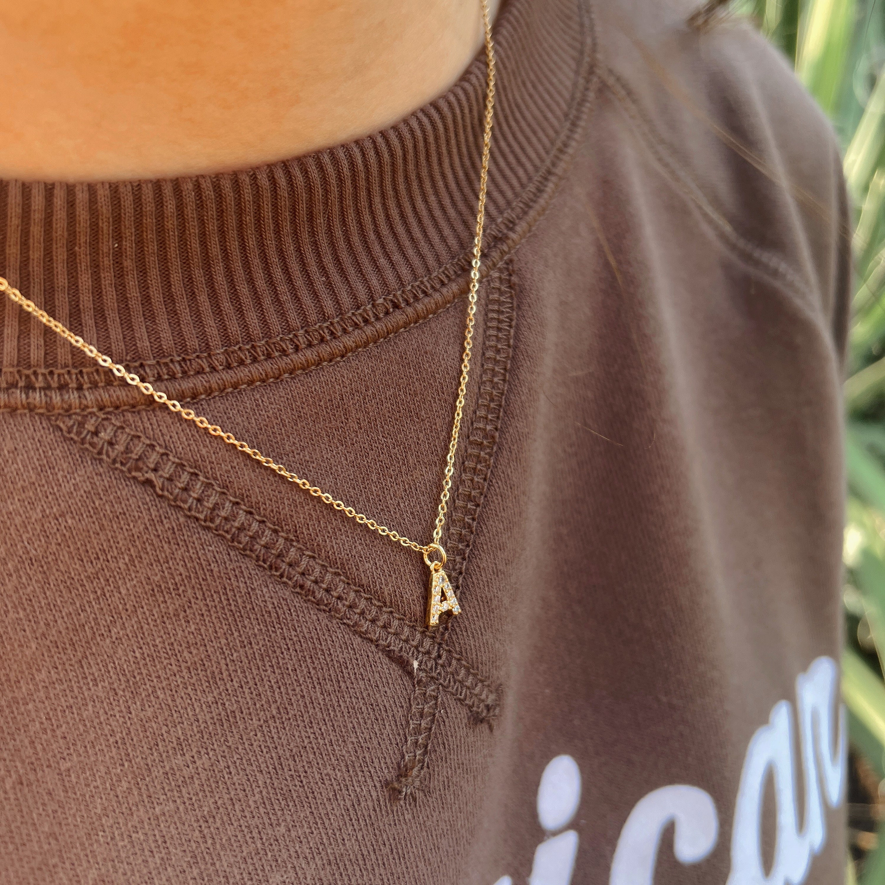 Initial Necklace Unisex Initial Necklace Initial Chain - Etsy