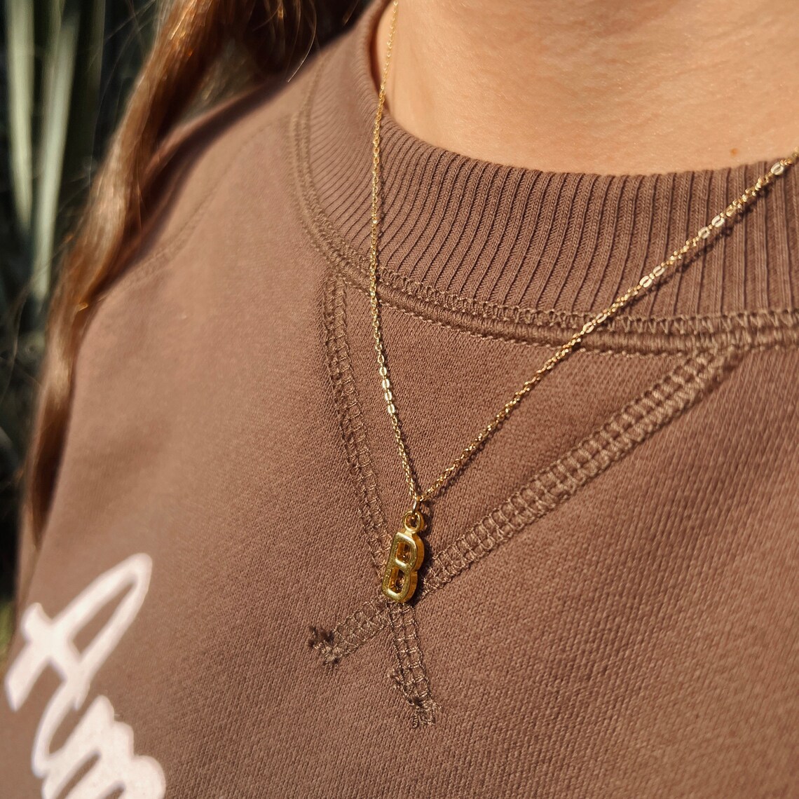 Initial Necklace Unisex Initial Necklace Initial Chain - Etsy