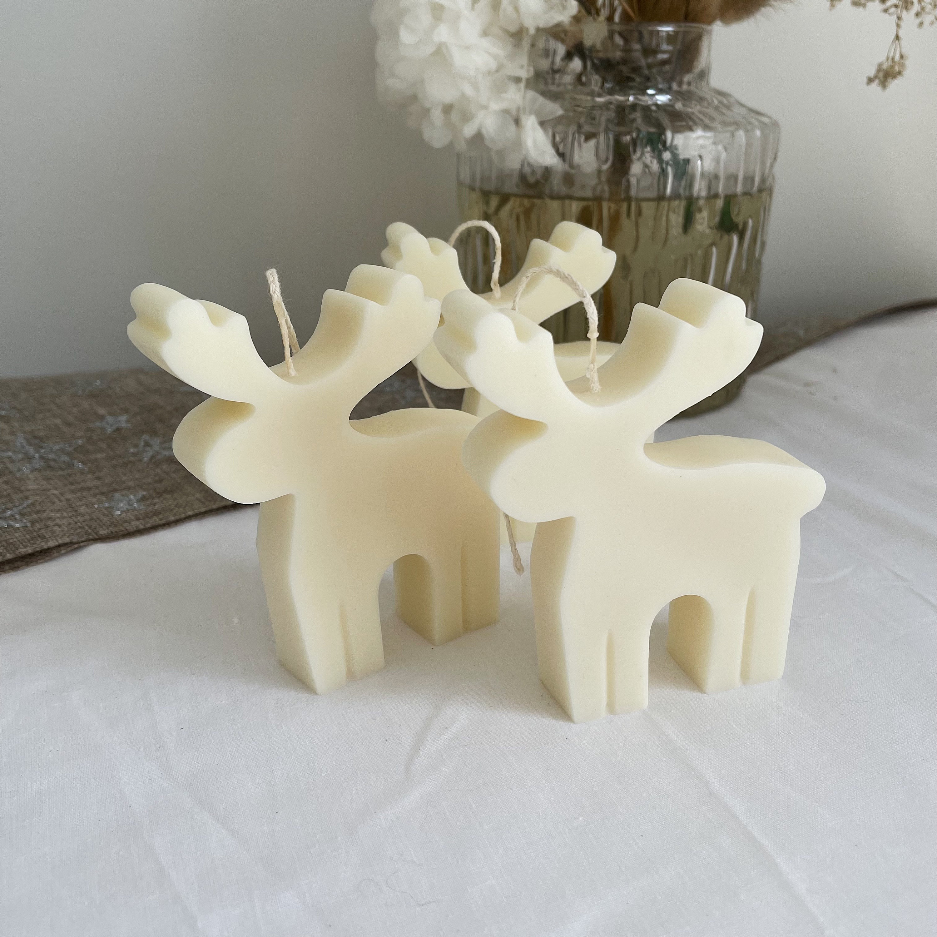 Reindeer Candle Christmas Gifts Christmas Candle Christmas Decorations ...
