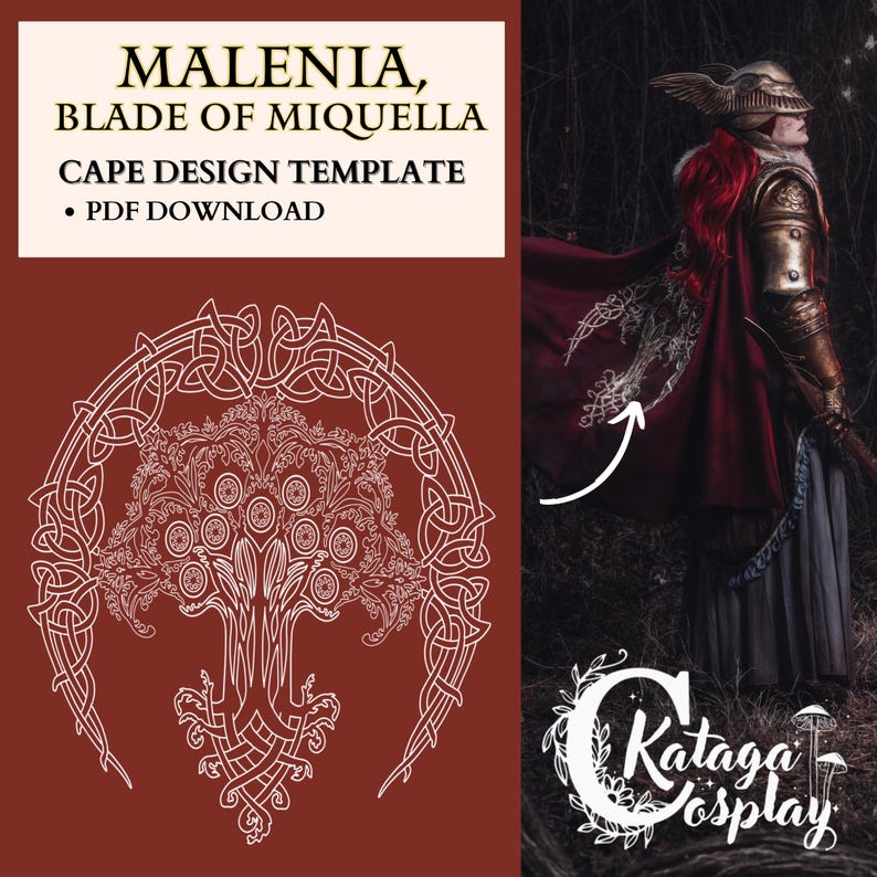 Malenia Haligtree Elden Ring Design Cape Lineart Pdf-download - Etsy