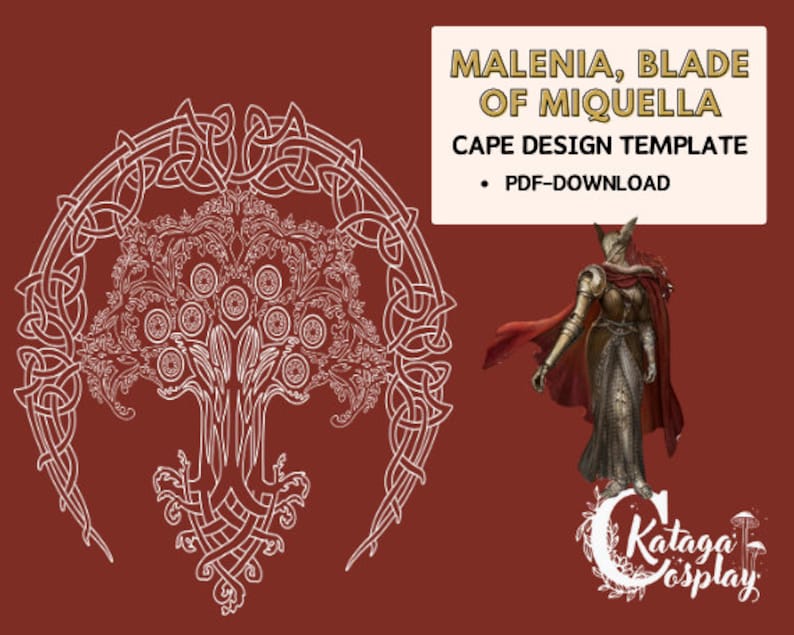 Malenia Haligtree Elden Ring Design Cape Lineart Pdf-download - Etsy ...